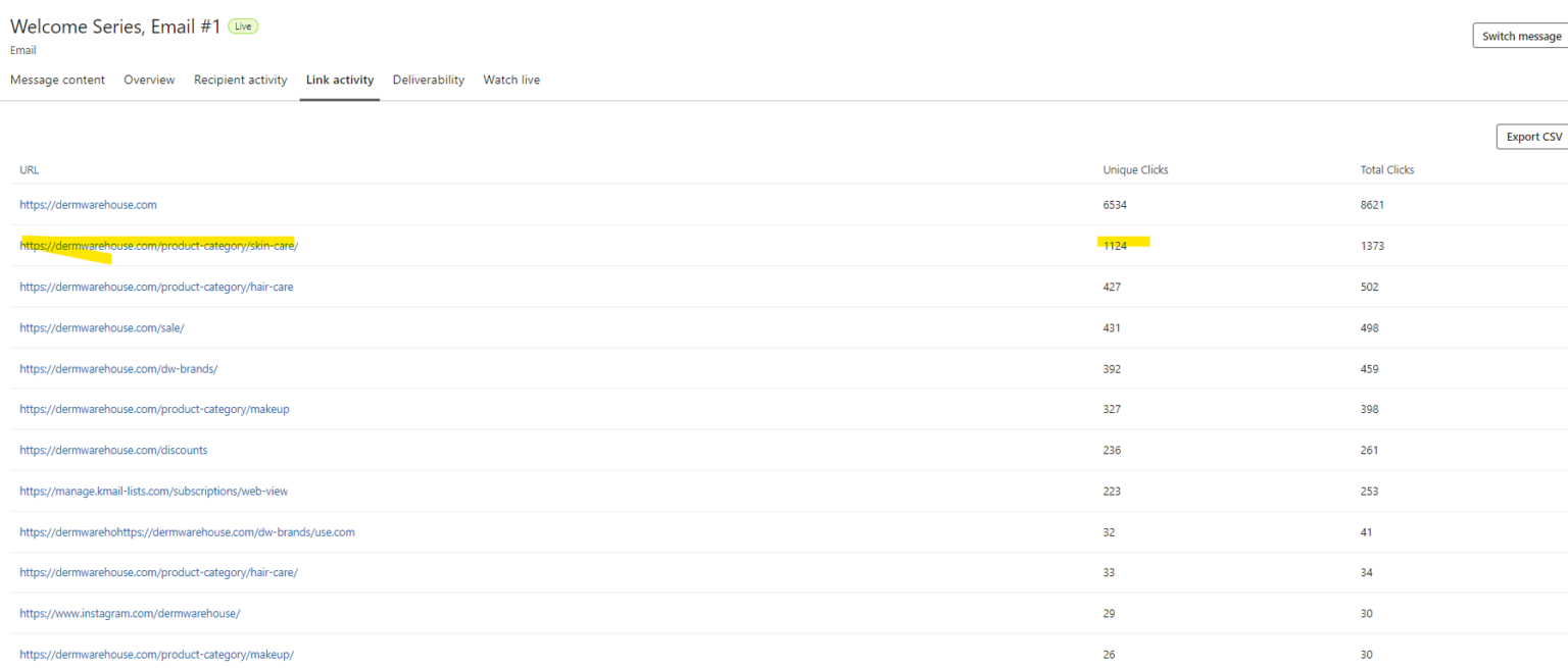 Klaviyo Welcome Series Flow Examples from an eCommerce Company